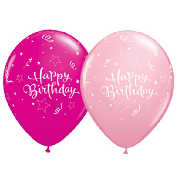 Happy-Birthday-Shining-Star-Pink-Wild-Berry-Latex | Sunshine Coast ...